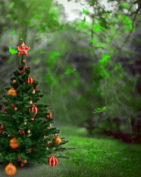 Merry Christmas Tree Editing CB Background Full HD | KREditings