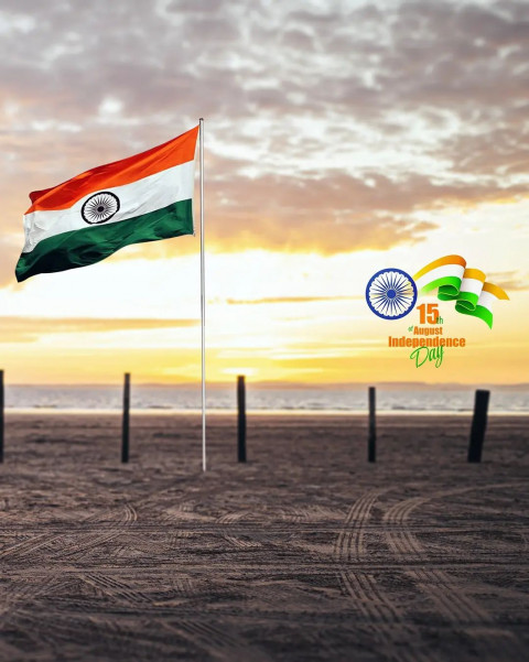 Photoshop 15 August Tiranga Flag Background Download Full HD | KREditings