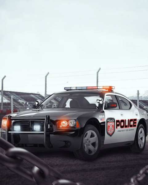 Police Car Viral Editing Background for PicsArt And Photoshop | KREditings