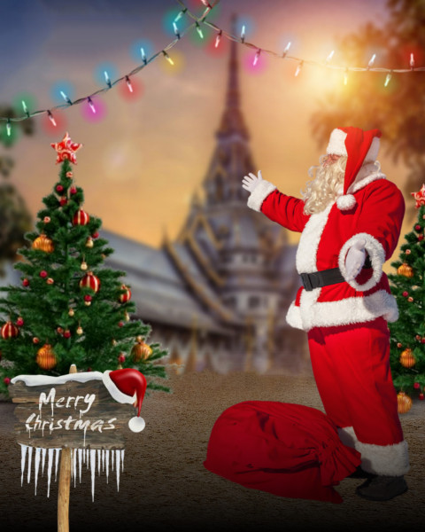 Santa Claus Christmas Photo Editing New CB Background | KREditings